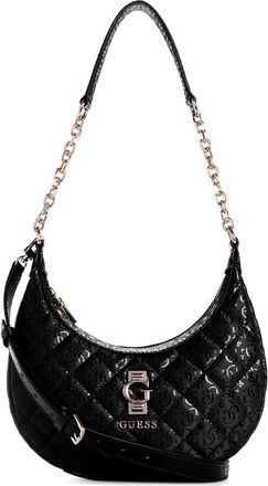 Guess Damen Bessey Hobo Umhängetasche, Schwarz