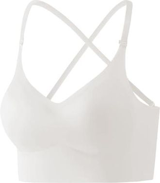 Generic Soutien Gorge Invisible Soutien Gorge sans Armature Brassiere Femme sans Armature De Classique Design &Eacute;paules D&eacute;nud&eacute;es sans Structure Ni &Eacute;ponge Bretel