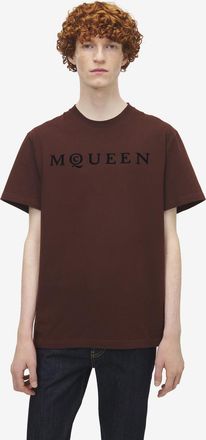 Alexander McQueen T-Shirt mit beflockten McQueen Logo - Item 847750QTAD50642
