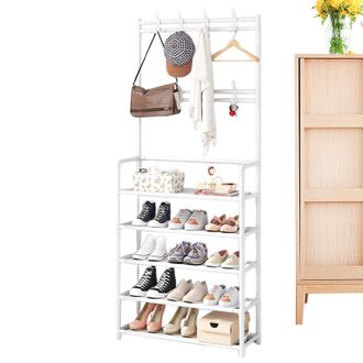 Generic Kleider- und - freistehender Kleiderst&auml;nder 57 x 17 x 7 cm f&uuml;r Eingang, Schlafzimmer und Schlafzimmer, freistehender Organizer mit Haken f&uuml;r Jacken, H