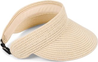 styleBREAKER Cap Papierstroh Visor Cap Einfarbig