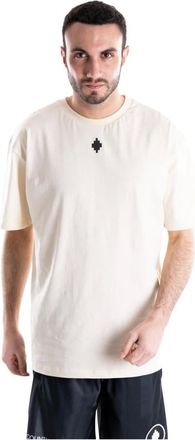 Marcelo Burlon Homme, Tops, Beige, Taille: S T-Chemises