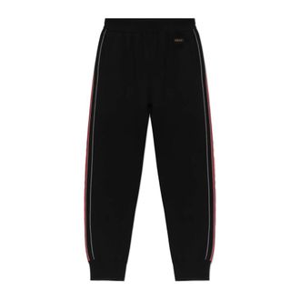 Versace Homme, Pantalons, Noir, Taille: S Pantalon de surv&ecirc;tement en coton &agrave; chevilles &eacute;lastiqu&eacute;es