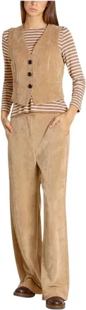 Emme Di Marella Emme DI Marella - Emmtirsi - Femme - Pantalons - Beige - Taille: 38 FR