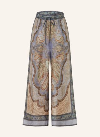 Zimmermann Marlenehose Wanderlust Aus Seide blau