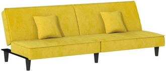 vidaXL Schlafsofa Gelb Samt Vidaxl