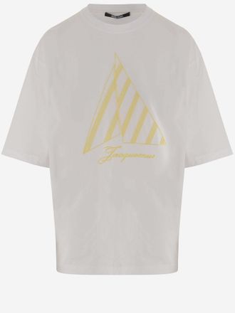 Jacquemus Womens Cotton T-Shirt With Logo White T-Shirts & Jerseys