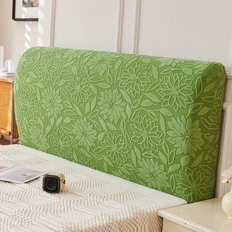 Generic Elastischer Flanellbezug mit Bettkopfteil Bezug Muster, Queen Kingsize Gr&ouml;&szlig;e, Kopfteil Bezug Staubschutzh&uuml;lle f&uuml;r Schlafzimmerdekoration Gr&uuml;n Cal King