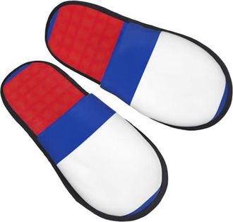 Generic L&eacute;g&egrave;re Pantoufles Impression du drapeau russe Accueil Slippers Chaud Chaussons dint&eacute;rieur pour Maison Hiver Femme L