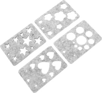 Hemobllo 10 St&uuml;ck Nadelfilz Schablonen aus Wolle Herz und Blumenformen Selbstgemacht Bastelset f&uuml;r Anf&auml;nger Filzvorlagen f&uuml;r Kreative Handarbeiten