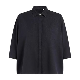 Cruna Femme, Blouses et Chemises, Bleu, Taille: 42 FR Elide Gabardine Shirt