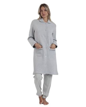 Admas Blouse classique matelass&eacute;e &agrave; manches longues pour femme, Gris - jaspe, XL