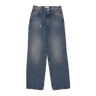 Amish Femme, Jeans, Bleu, Taille: W28 Jean Jambe Droite en Denim