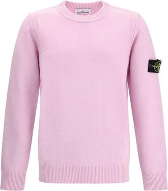 Stone Island Homme, Pulls, Violet, Taille: XL Pull en Laine avec Logo