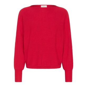 Kaffe Rundhals-Strickware - - Knitwear - Damen - Rot - S