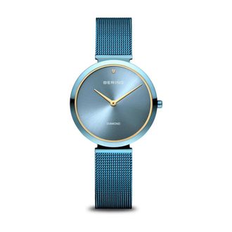 Bering Bering Damen Armbanduhr Charity 32 mm 3 ATM Saphirglas Slim Design Armband Milanaise 18132-Charity1 - - Accessories - Damen - Blau - ONE SIZE