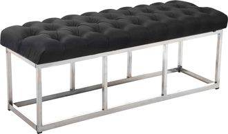 Clp Sitzbank Amun I Mit Stoff-Bezug I Mit Edelstahl-Gestell, Farbe:dunkelgrau, Größe:120 cm
