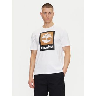 Timberland T-Shirt TB0A5QS2 Wei&szlig; Regular Fit