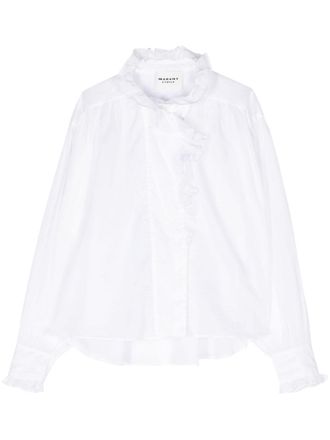 Isabel Marant blouse Pamiala &agrave; volants - Blanc