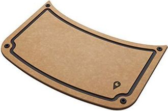 Weber Traveler Wende-Schneide- und Servierbrett, passende Form für Seitentisch, beidseitig verwendbar, rutschfeste Griffe - Schwarz (7031)