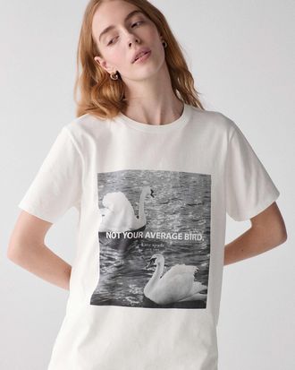 Kate Spade New York Kate Spade Not Your Average Bird T-Shirt f&uuml;r Frauen in Frisches Wei&szlig;, Gr&ouml;&szlig;e: XS
