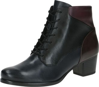 Caprice Damen Stiefeletten zum Schnüren aus Leder mit Blockabsatz, Mehrfarbig (Multi Nappa), 37.5 EU