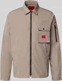 HUGO BOSS Regular Fit Hemdjacke aus Baumwoll-Mix Modell EMMOND