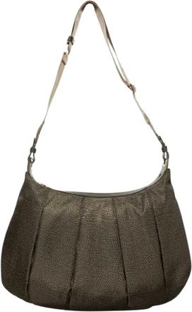 Borbonese Femme, Sacs, Gris, Taille: ONE Size Croissant Borsa Hobo