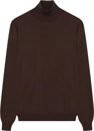 Lardini Pull &agrave; col montant - Homme - Pulls - Brun - Taille: L