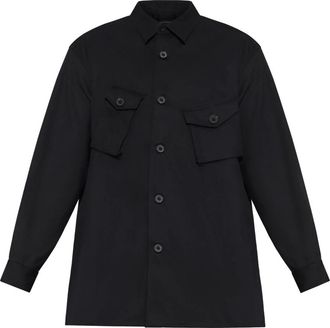 Yohji Yamamoto Twill Utility Overshirt - - Shirts - Herren - Schwarzk - L