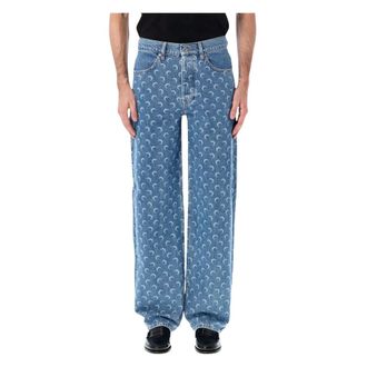 Marine Serre Herren, Jeans, Blau, MGr&ouml;&szlig;e