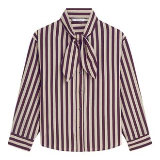 Summum Bluse Zweifarbig Gestreift - - Blouses & Shirts - Damen - Rot - 3XL