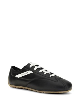Alexander McQueen Mens Sneakers Boxe Black Leather Trainers