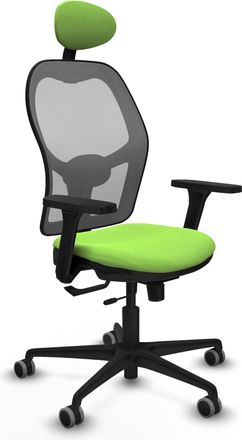 Piqueras y Crespo Ergonomischer Stuhl f&uuml;r die Arbeit zu Hause mit 3D-Armen, h&ouml;henverstellbarer Lendenwirbelst&uuml;tze und festem Kopfteil, ausgestattet mit Syncro/Traslack 