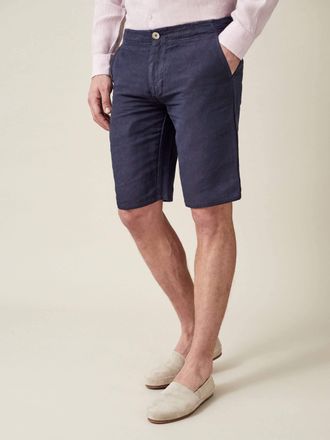 Luca Faloni Panarea-Shorts in aus Leinen-Baumwolle f&uuml;r Herren