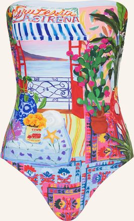 Seafolly Bandeau-Badeanzug La Boca blau