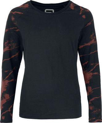 RED by EMP Damen schwarz/rotes Langarmshirt mit Raglan&auml;rmeln XXL
