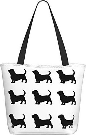 AOOEDM Chiens mignons (2) sac &agrave; provisions pour femme 33 x 27,9 x 17,8 cm. Le cadeau parfait pour la Saint-Valentin. Cest de la Saint-Valentin pour maman, fi