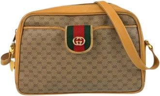 Gucci Pre-owned Sac Bandouli&egrave;re Micro GG Vintage Beige - Femme - Pre-owned - Brun - Taille: ONE Size