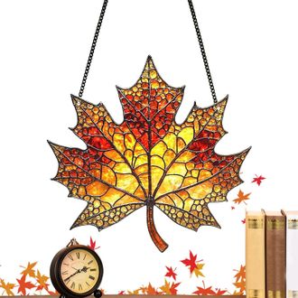 Generico Windfänger für Innenfenster, Wanddekoration für Zuhause, Ahornblätter aus Acryl für Fenster, für Balkone, Eingänge an der Wand