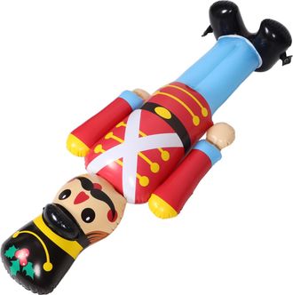 UPKOCH Gro&szlig;e Aufblasbare Weihnachtsfigur Nussknacker Soldat PVC Deko Outdoor f&uuml;r Schaufenster Party Leicht Tragbar Detaillierte Verarbeitung Vielseitig Verwe