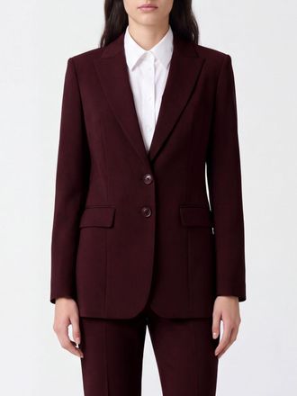Patrizia Pepe kurzer Cr&ecirc;pe-Blazer mit einreihigem Zwei-Knopf-Verschluss und Revers