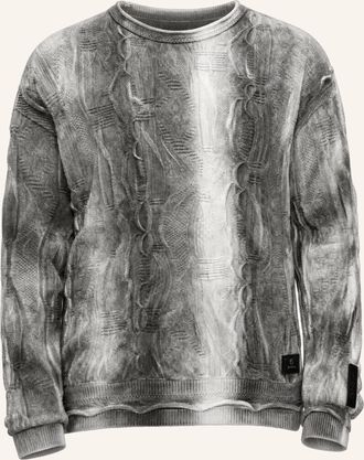 Carlo Colucci Carlo Colucci 3d-Knit Pullover - Liquid Stitches Fioritto schwarz