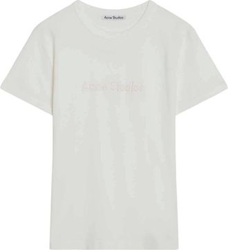 Acne Studios Femme, Tops, Blanc, Taille: 36 FR T-Shirt Girocollo Manica Corta