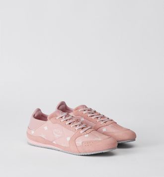 MCM Sneaker Federlite aus Nylon und Veloursleder SOFT PINK NYLON