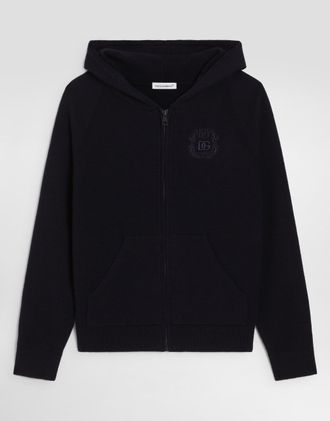 Dolce & Gabbana Strickjacke Aus Wolle Mit Rei&szlig;verschluss - Mann Collection Blau 10 Years