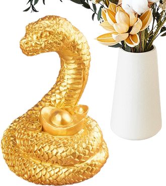 Generic Jahr der Schlangenstatue - Mondneujahrs-Schlangenstatue, Harzstatue, Schlangendekoration, Ornamente | Tischfigur Jahr der Schlange 2025, Feng-Shui-Sku