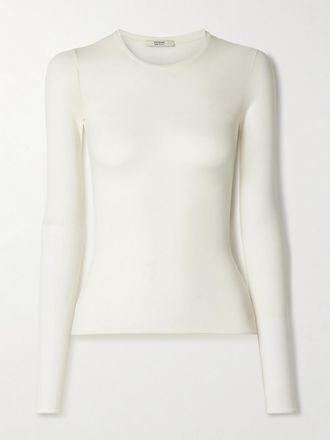 FFORME Ames Oberteil Aus Stretch-seide - Wollwei&szlig;