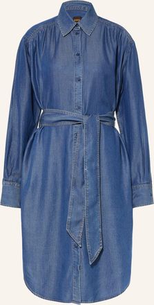 HUGO BOSS Hemdblusenkleid Delegant In Jeansoptik blau