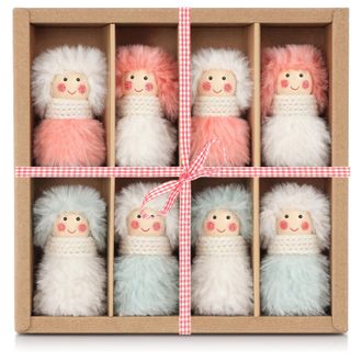 Com-Four 8X Premium Weihnachtsbaum-Anh&auml;nger Engel - Christbaumschmuck - schwedisch-skandinavische Deko-Trolle, Engel, Feen, Weihnachtsm&auml;nner als Christbaumschm